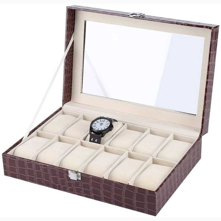Organizador Porta Reloj Estilo Piel De Cocodrilo Caja 12 Relojes M ...